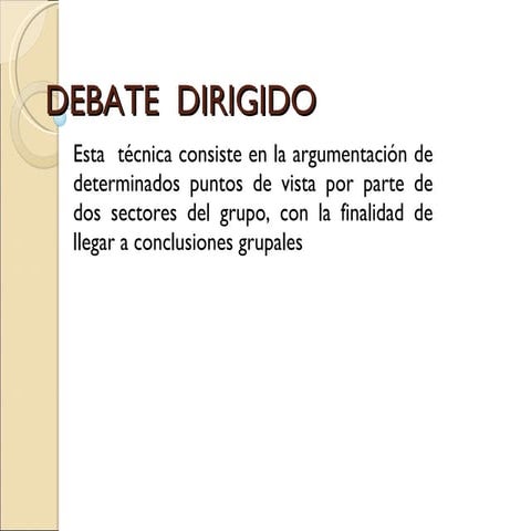 Debate Dirigido | PPT
