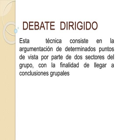 Debate dirigido | PPSX