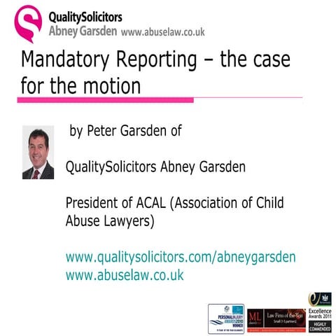 Mandated reporting powerpoint to help with understanding your role | PPTX