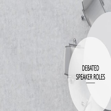 FEATURES OF DEBATE ROLES FOR YEAR ELEVEN STUDENTS | PPTX | Education