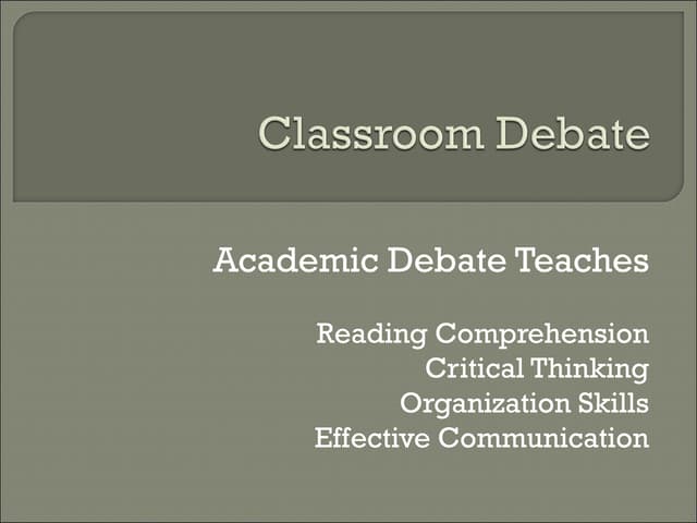 Pamantayan at mekaniks sa debate | DOC