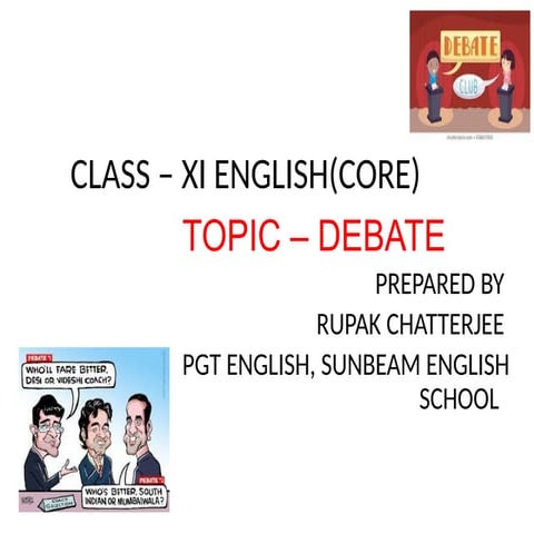 Debate Writing is a writing topic in which | PPTX
