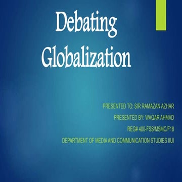 Debating Globalization | PPTX