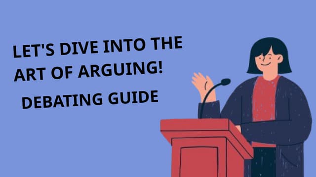 Conducting a debate | PPTX