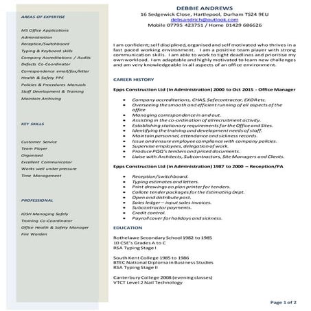 Liam kinsella cv 2017 | DOCX