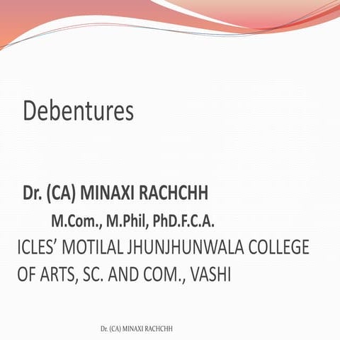 Debentures | PPTX