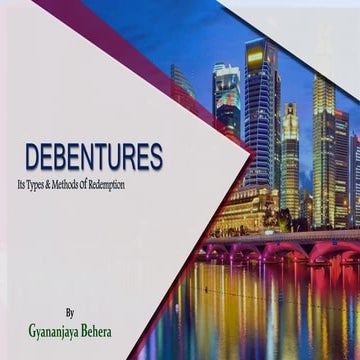 Debentures its types and Methods of Redemption of Debentures | PPTX