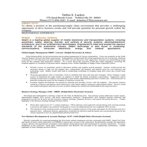 Deb Lackey Resume | DOC