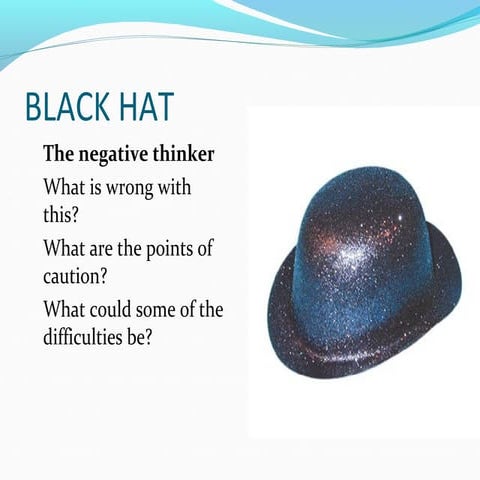De bono's six thinking hats | PPT