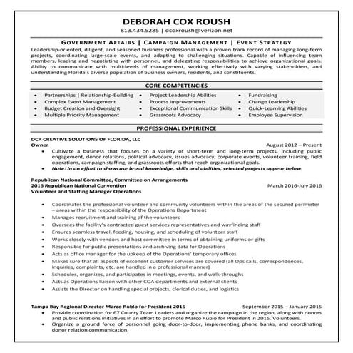 Deborah cox roush resume | PDF