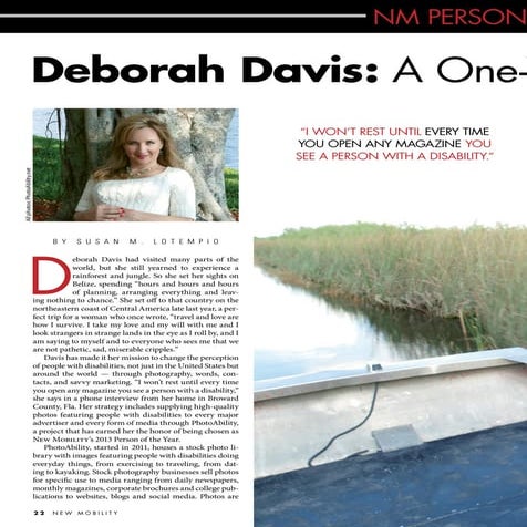 Deborah Davis as New Mobility Person of the Year | PDF | Physical ...