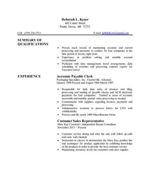 Deborah Kyzer presentations