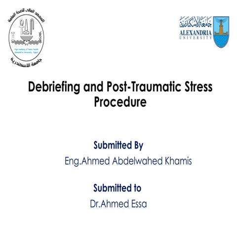 Critical Incident Stress Debriefing (CISD) | PPT