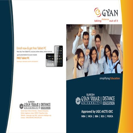 SGVU Distance Education Brochure | PDF