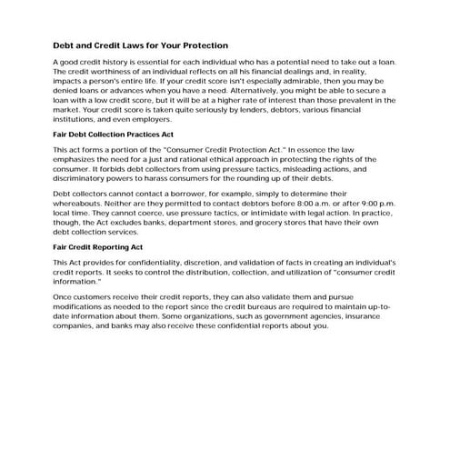Fair Credit Reporting Act | PPTX