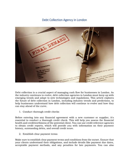 Presentation On 7 Steps To Effective Credit Control | PPT