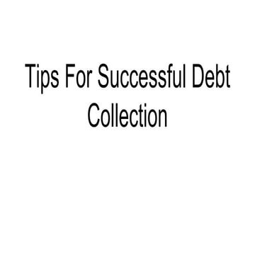 Debt collection tips | PPTX
