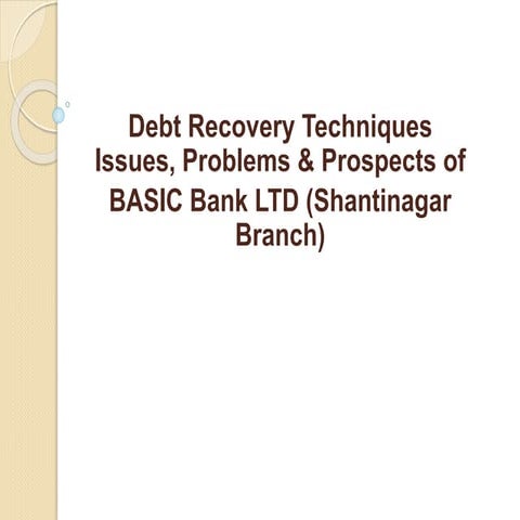Debt recovery techniques | PPTX