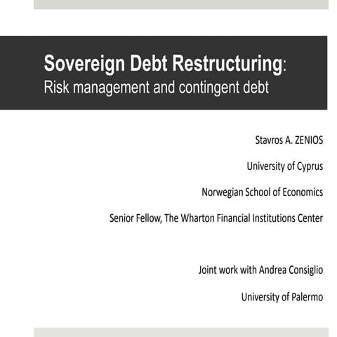 Debt restructuring and sovereign contingent debt | PPTX