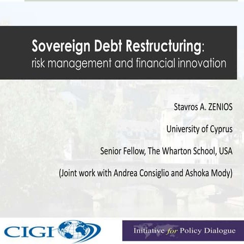 Risk management optimization for sovereign debt restructuring | PPTX