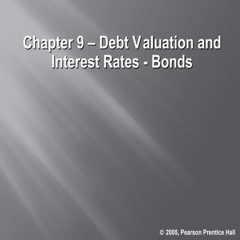 Debt valuation and interest rates bonds | PPT