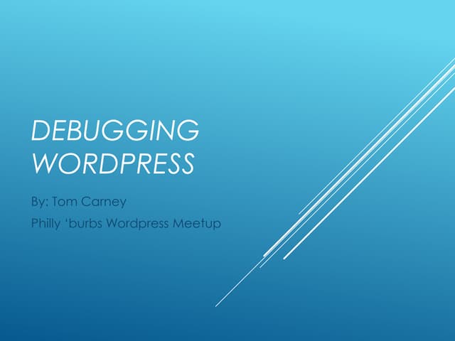 Debugging wp | PPT Debugging wp | PPT