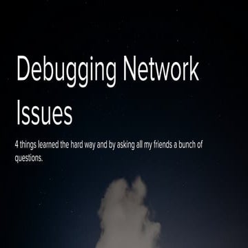 Debugging Network Issues Ppt