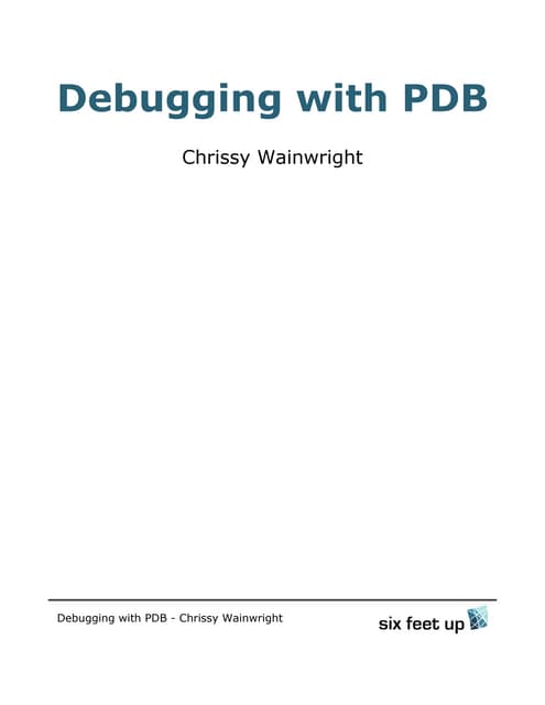 Debugging With Pdb Pdf
