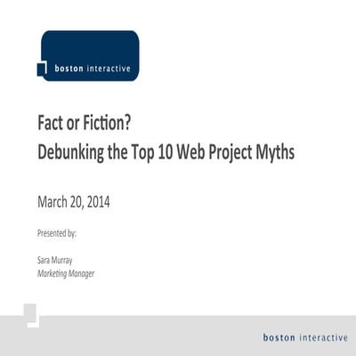 Debunking the Top 10 Web Myths | PDF