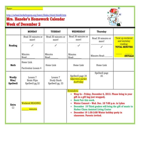 Week 1 2nd Grade Docx