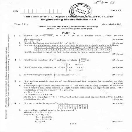 3rd Semester (December; January-2014)Computer Science and Information ...