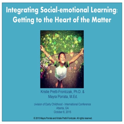 Integrating Social-emotional Learning in EC Education | PPT