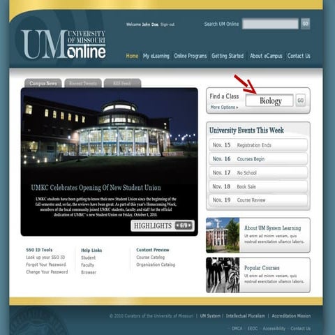 eLearning Portal Demo | PPT | College Education | Education