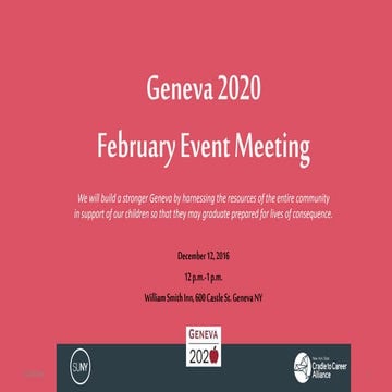Dec 12 2016 geneva 2020 feb event meeting | PPT