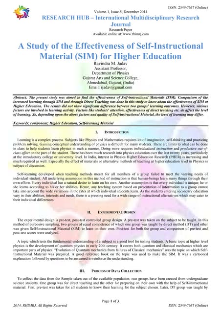 My self instructional materials | PPTX