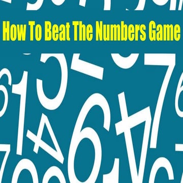How To Beat The Sales Numbers Game Model | PPT