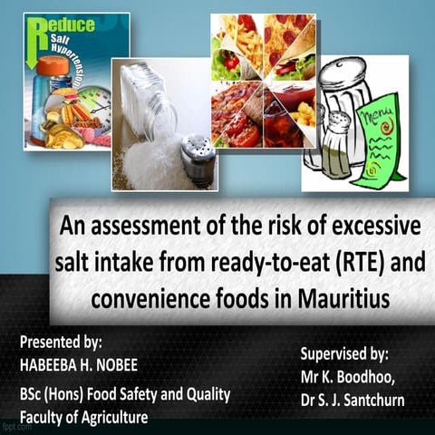 Risk of Excessive Dietary Salt Intake - Research Day 2014 at the ...