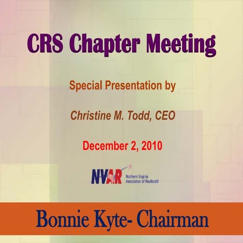 December 2010 CRS Meeting | PPT