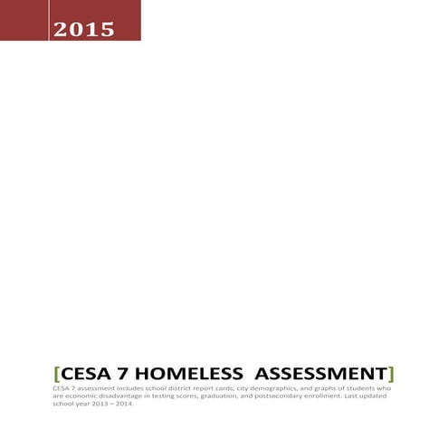 CESA 7 Homeless Assessment | PDF