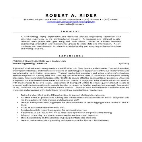 RIDER ROBERT resume | DOC