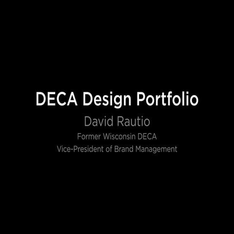 DECA design portfolio | PDF