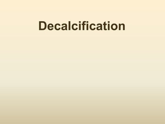 Decalcificaion | PPT