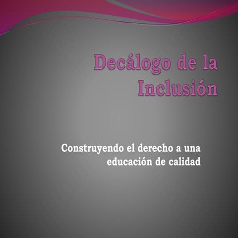 Decálogo de la inclusión | PDF