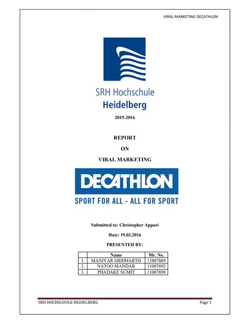 Decathlon ppt | PPTX