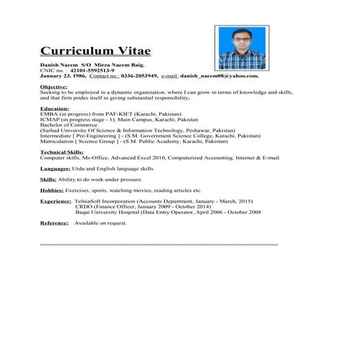 Danish CV | DOC | Business and Finance
