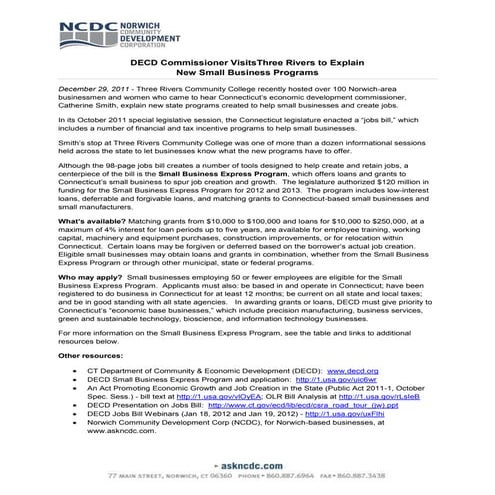 Enterprise Zone Info for Norwich, CT | PDF