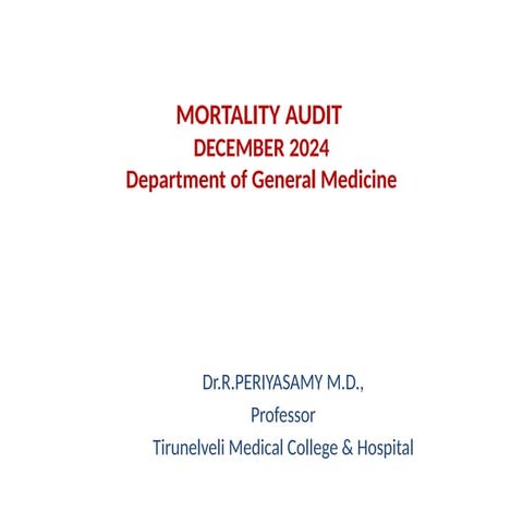 Dec death audit.pptx important report one | PPTX