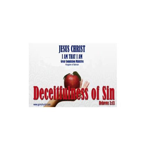 Deceitfulness of sin | PDF
