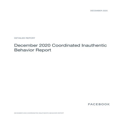 Facebook CIB report - December 2020 | PDF
