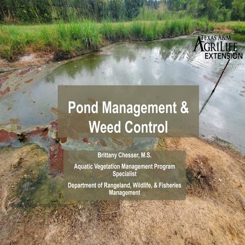 Pond Management & Weed Control - Brittany Chesser | PDF